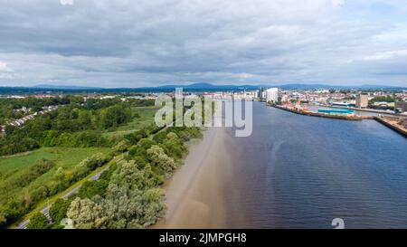 Limerick, Ireland 06-August,2022 view of city, pab facade, store ...