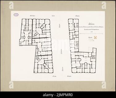 Guth Hermann (1851-1924), development of Kaiser-Wilhelm-Straße in Berlin (1884): Facades on the ...