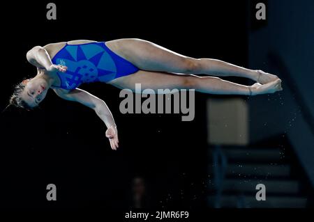 Scotland’s Clara Kerr in action during the Women’s 3m Springboard ...
