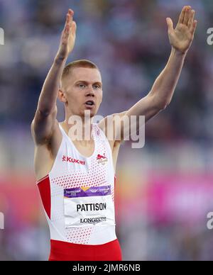 Ben Pattison celebrates winning the Men's 800m Final during day two of ...