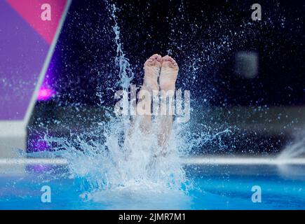 Canada’s Mia Jolie Doucet Vallee in action during the Women’s 3m ...