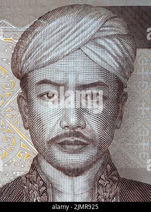 Prince Antasari portrait from Indonesian money Stock Photo - Alamy