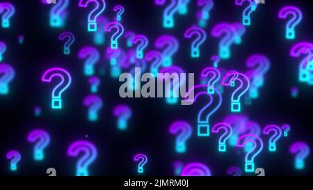 Glowing question marks Stock Photo - Alamy