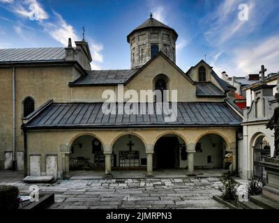 The pretty Ukrainian city of Lviv with its churches and palaces in the ...