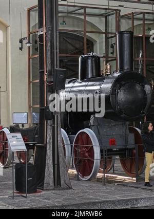 The National Railway Museum of Pietrarsa reconstructs the Italian ...