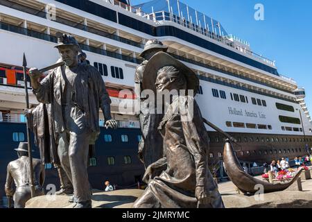 "The Rock" sculpture by Dave Rubin in downtown Ketchikan, Alaska, USA ...