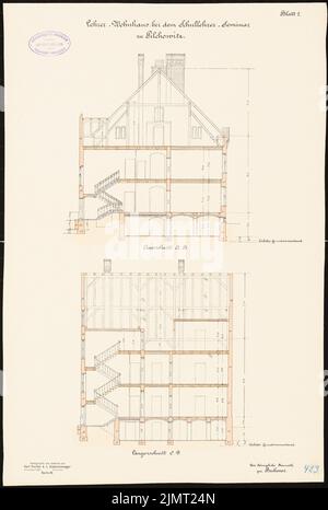 Unknown architect, residential building (approx. 1790): floor plan ...