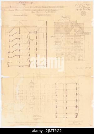 Messel Alfred (1853-1909): Houses Kurfürstendamm 23-25, Berlin ...