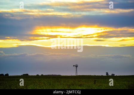 Pampas sunset , in La Pampa Province Patagonia Argentina Stock Photo ...