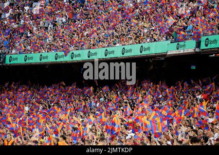 Barcelona, Spain. 7th Aug, 2022. Memphis Depay (Barcelona) Football ...