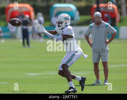 Miami Dolphins wide receiver Preston Williams (18) in action against ...