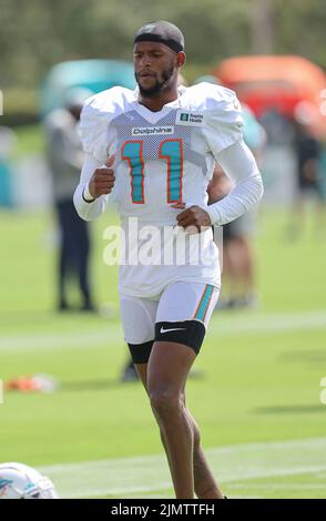 Miami Dolphins wide receiver Cedrick Wilson Jr. (11) runs on the field ...