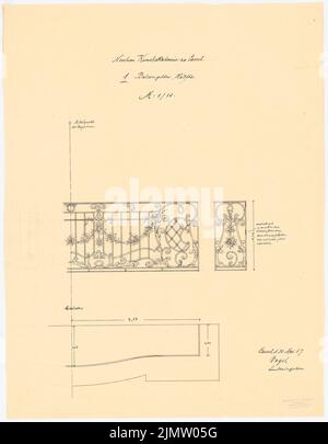 Bohnstedt Alfred (1854-1906), Art Academy in Kassel (1907): cross ...