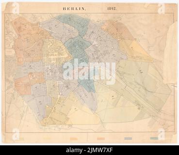 Unknown author, city map of Berlin 1860. On the project: August Orth ...