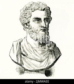 Septimius Severus (145-211 AD). Roman Emperor from 193 to 211. Marble ...