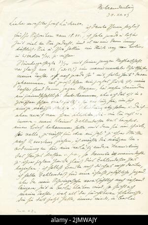 Tessenow Heinrich (1876-1950), letter to Count Luckner v. 11/21/1943 ...