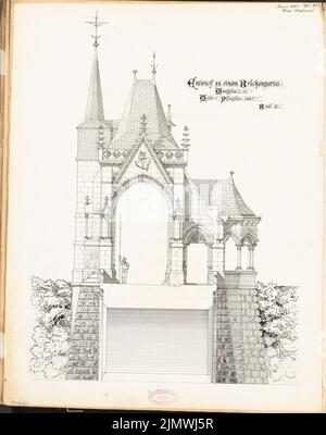 Hartung Hugo (1855-1932), bridge portal. Monthly competition June 1885 ...