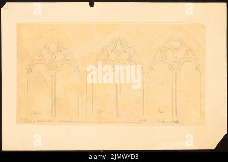 Bar tracery in Gothic window of the Canterbury Cathedral in the ...
