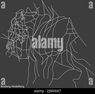 Street roads map of the BOXBERG DISTRICT, HEIDELBERG Stock Vector Image ...