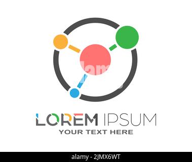 Interaction. Circle logo template for websites, apps and logos. The ...