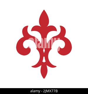 Template of an arbitrary oriental ornament for creative ideas. Flat ...