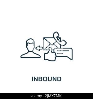 Inbound icon. Monochrome simple Community icon for templates, web ...