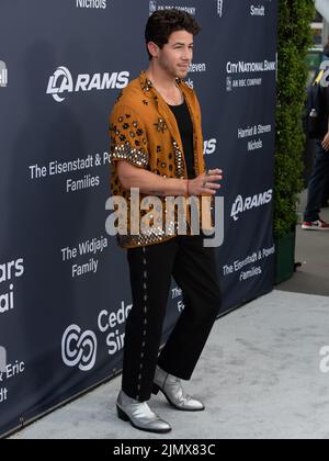 07 August 2022 - Los Angeles, California - Nick Jonas. Cedars-Sinai ...