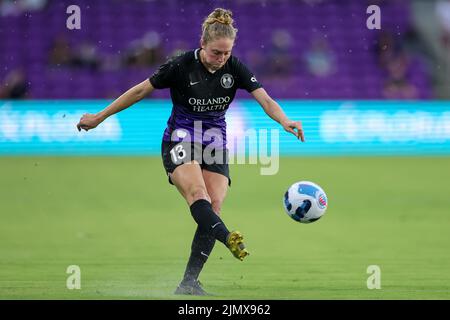 August 13, 2022: Orlando Pride midfielder Mikayla Cluff (16) during a ...