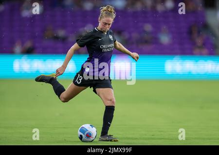 August 13, 2022: Orlando Pride midfielder Mikayla Cluff (16) during a ...