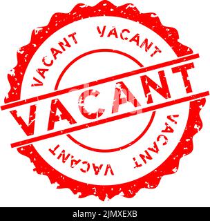 Grunge red vacant word round rubber seal stamp on white background Stock Vector Image & Art - Alamy