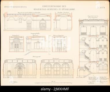 Unknown architect, government building, Düsseldorf. Extension ...