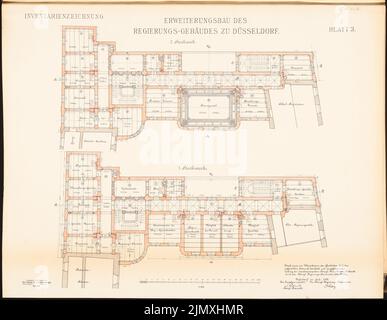 Unknown architect, government building, Düsseldorf. Extension ...