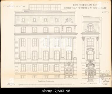 Unknown architect, government building, Düsseldorf. Extension ...