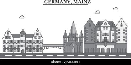 Munich city, administrative map isolated on gray background, Germany ...