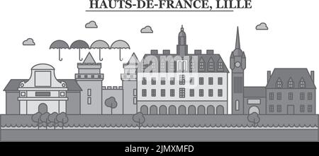 Lille skyline line art vector illustration Stock Vector Image & Art - Alamy