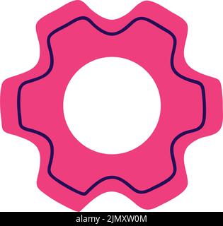 pink gear cog setting machine icon Stock Vector Image & Art - Alamy