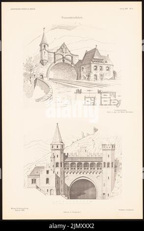 Herrmann R. Martin (1871-1926), tunnel entrance. Monthly competition ...