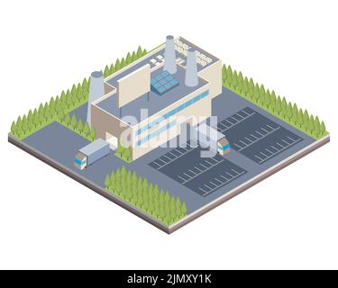 isometric industrial logistic plant scene Stock Vector Image & Art - Alamy