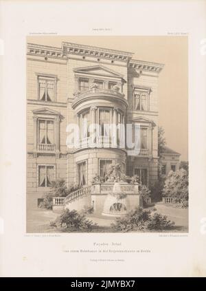 Busse Carl (1834-1896): Residential building Regentenstraße, Berlin ...