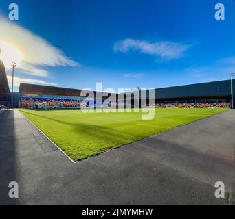Pitch and seating at York LNER Stadium. York. North Yorkshire. UK Stock ...
