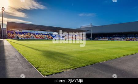 Pitch and seating at York LNER Stadium. York. North Yorkshire. UK Stock ...