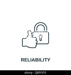 Reliability icon. Monochrome simple Customer Relationship icon for ...
