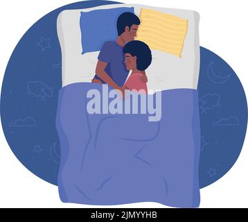 Sleeping people 2D vector isolated illustrations set Stock Vector Image ...