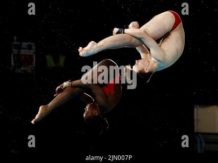 England’s Desharne Bent-Ashmeil in action during the Women’s 3m ...