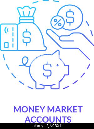 Checking accounts blue gradient concept icon Stock Vector Image & Art ...