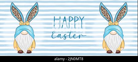 Cute easter gnome mug wrap. Happy Easter holiday illustration Stock ...