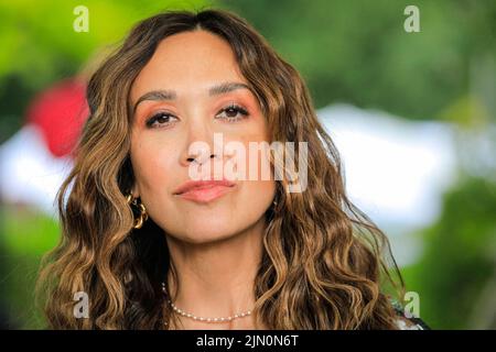 Myleene Klass, singer, musician and tv presenter with Carryl Thomas ...