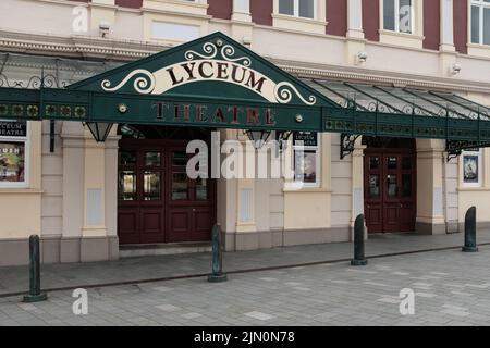 Front view of the entrance to the Lyceum Theatre in Sheffield City ...