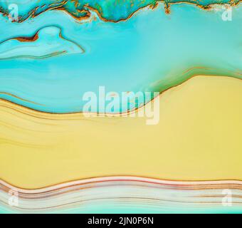 Abstract Alcohol Ink. Liquid Flow Wallpaper. Modern Contemporary Fluid ...