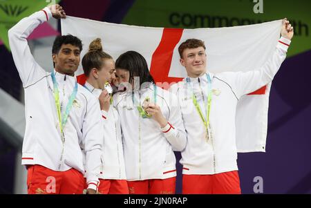England’s Lois Toulson with her Silver Medal after the Women’s 10m ...